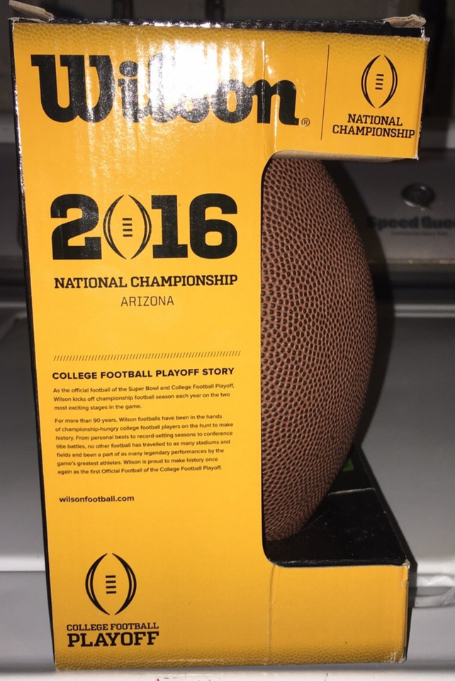Brand New 2016 Wilson CFP National Championship Alabama vs Clemson mini ...