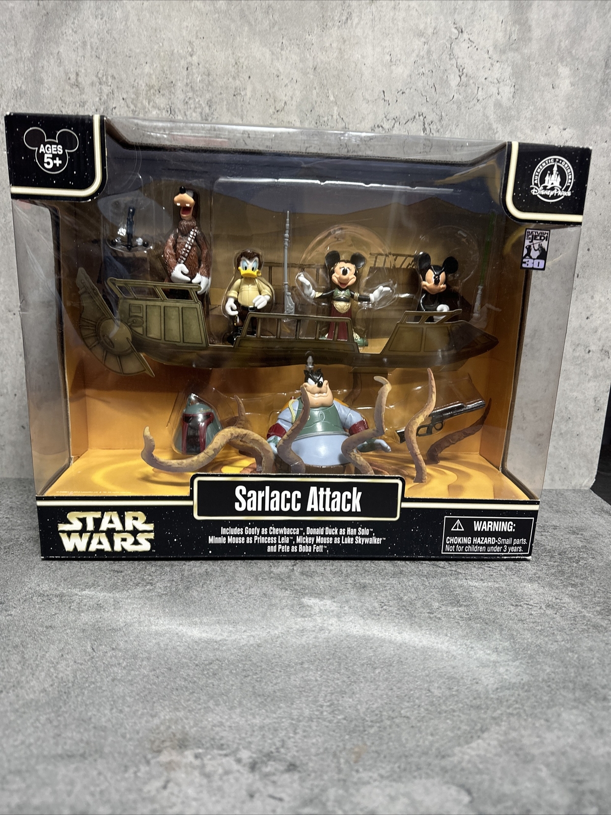 NEWDisney Parks Star Wars Mickey Mouse Sarlacc Attack 5 pc Action ...