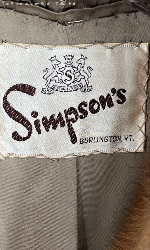 SIMPSONS Women's Brown Long Genuine Fur Coat Size Unknown | eBay
