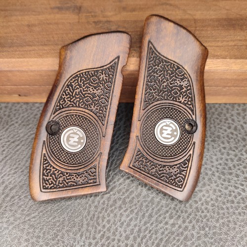 Compact CZ 75B 75 GRIPS Pistol WALNUT WOOD HAND MADE engraved Nice ...