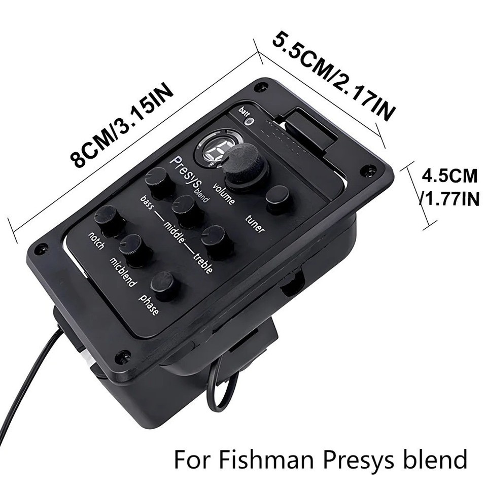 Fishman 201 Presys Blend Preamp Equalizer ABS Tuner Pickup Acoustic ...