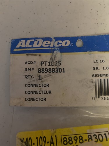 GM# 88988301 - ACD# PT1825 - OEM ACDelco Multi-Purpose Connector ...