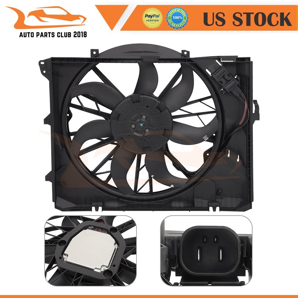 Fit For 2007-2010 2011-2013 BMW 328I Radiator Cooling Fan Assembly 674 ...