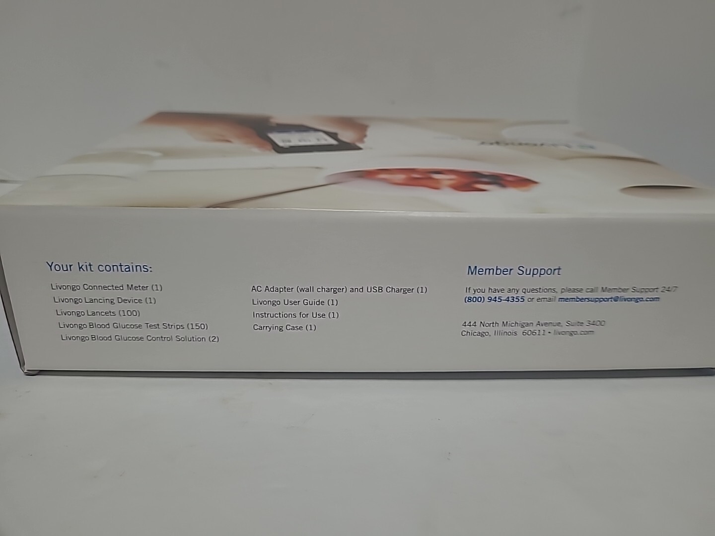 Livongo Connected Meter Kit With Test Strips Glucose Solution Booklet ...