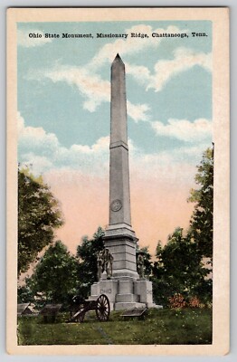 Ohio State Monument Missionary Ridge Chattanooga TN ACW Postcard Civil ...