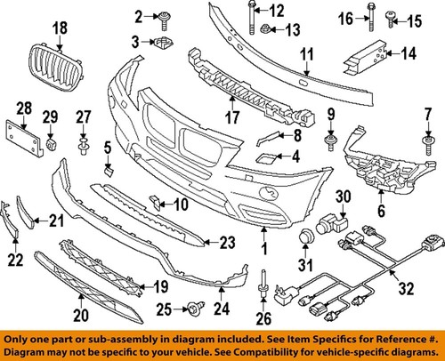 BMW OEM 51117276426 Front Bumper Center Bracket for sale online | eBay