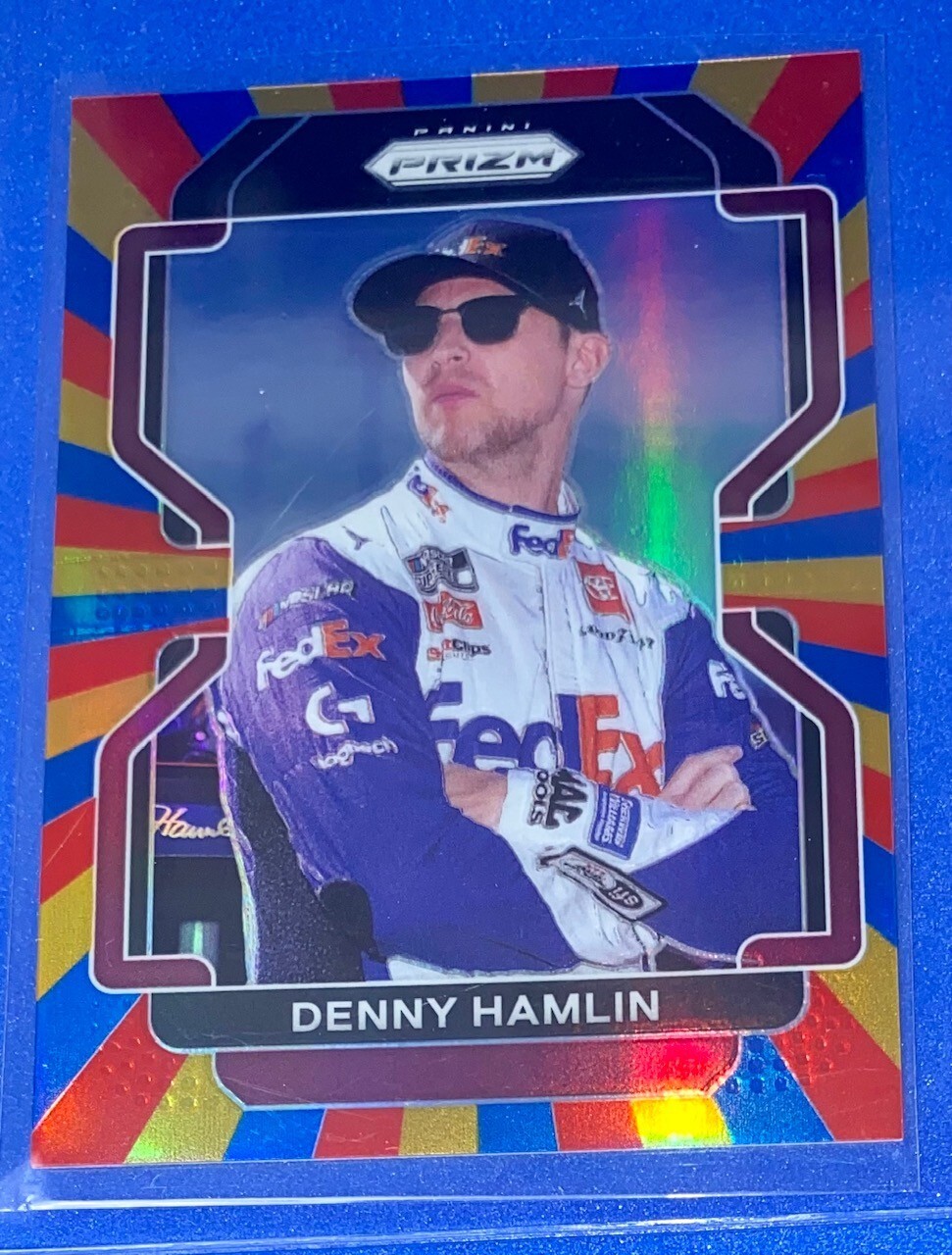 2022 Panini Prizm - Profiles Rainbow Prizm #72 Denny Hamlin /24 for ...