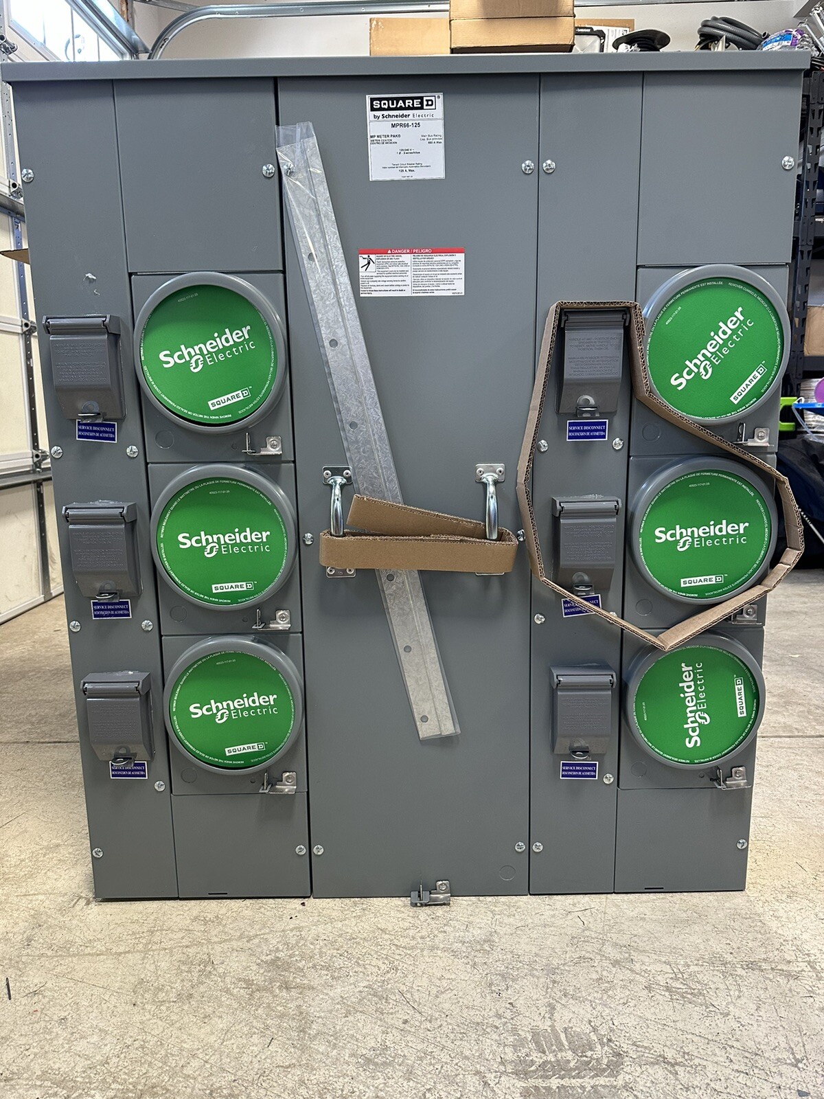 Square D - MPR66125 Meter Pak 6 Socket, no BP, 5-jaws, 600A-bus, 125a ...