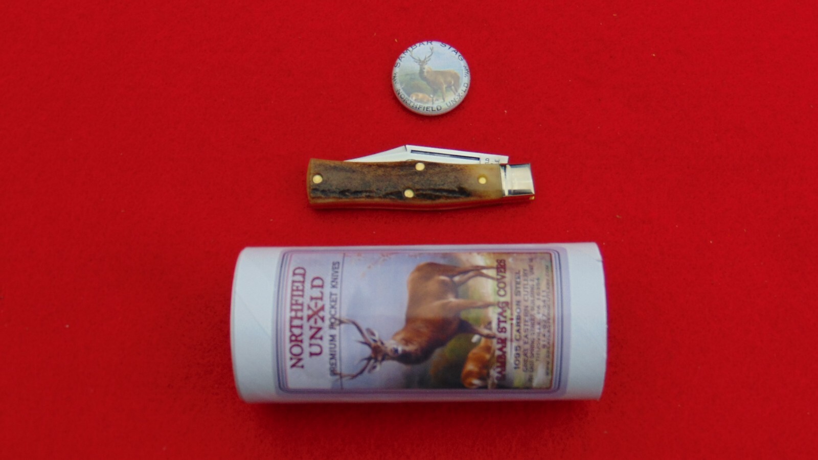 Great Eastern Sambar Stag #22 Magnum Clip Blade Pocket Knife 221124 GEC ...