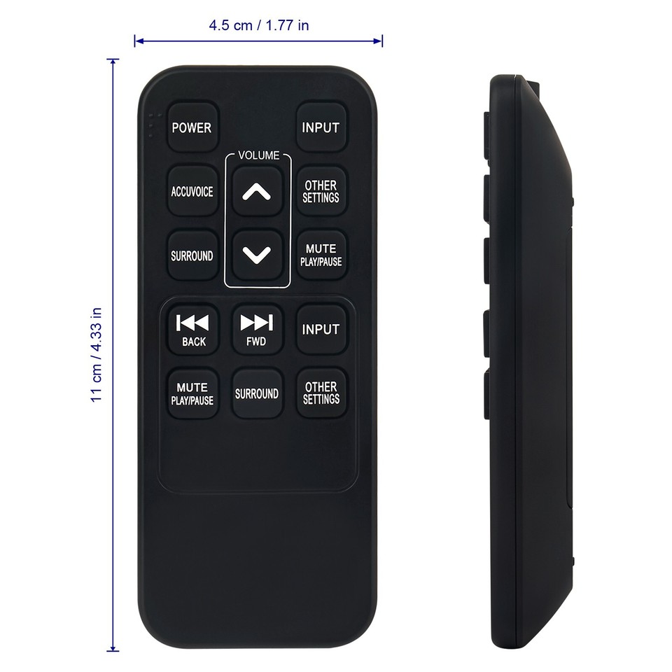 Replace Remote Control For ZVOX Accuvoice AV157 AV203 AV257 SoundBar TV ...