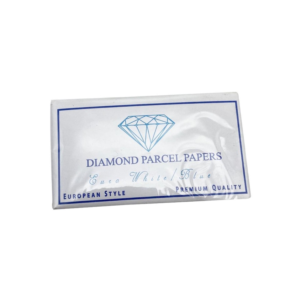 25Pack 80x45mm Diamond Parcel Papers Gemstone White&Blue Jewelry ...