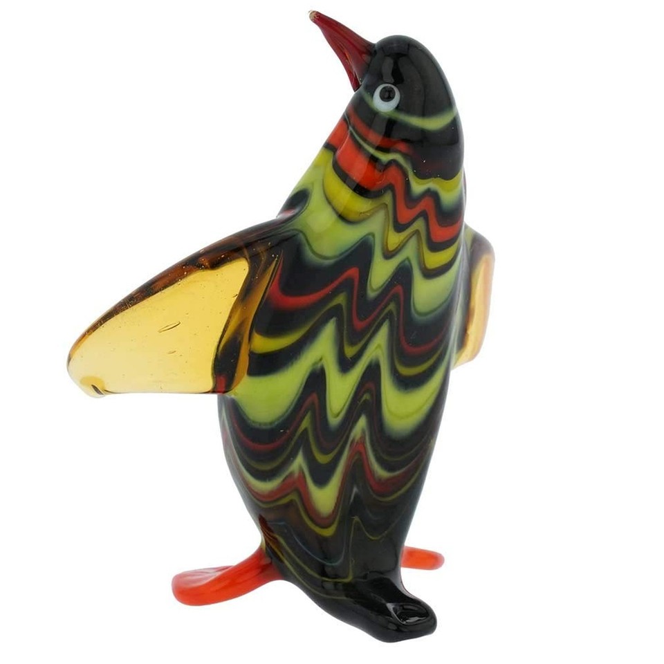 Murano Glass Penguin Bird Figurine Collectible Statue Multicolor Small ...