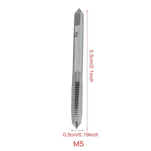 3Pcs/Set M3/M4/M5 Bearing Steel Hand Thread Tap Screw Taps Tool(M5 ...
