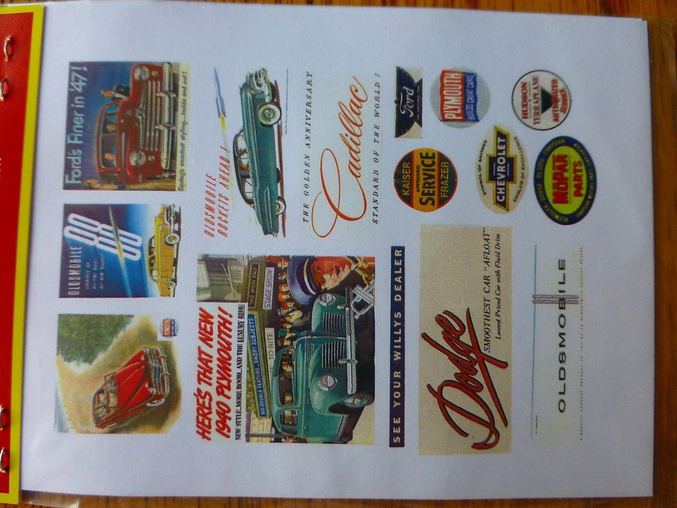 JL Innovative Design HO #247 Vintage Auto Posters & Signs 1940s-50s ...