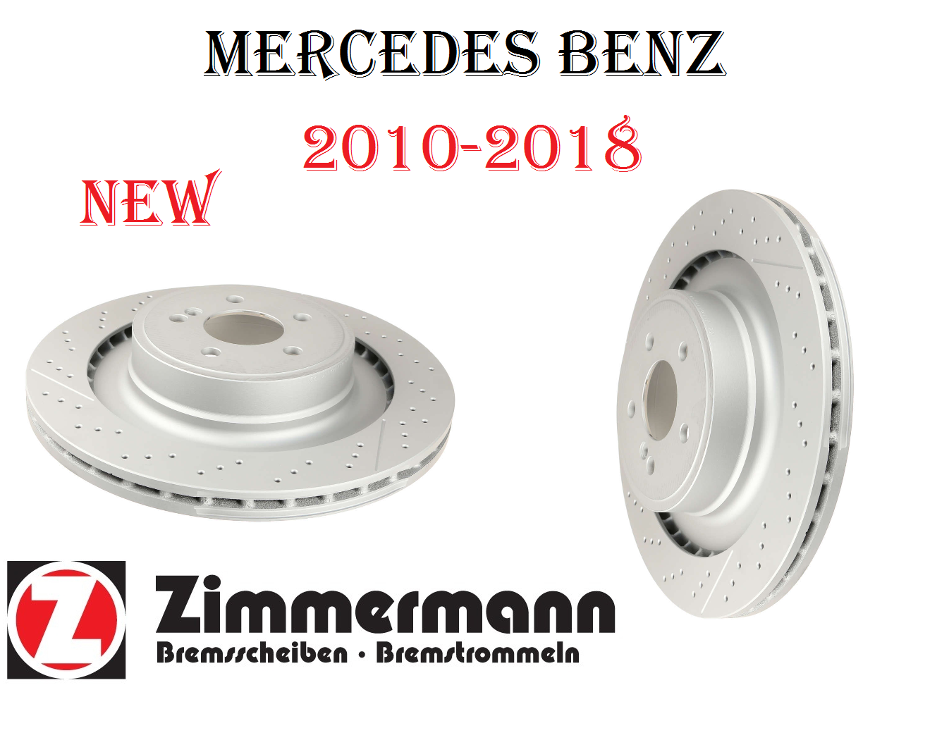Mercedes Rear Brake Disc Rotors Set Of 2 For 2010-2018 C63,CLS63,E63 ...