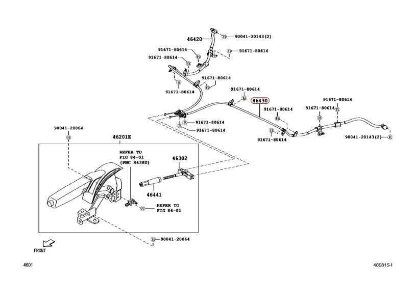 Toyota RUSH J200E Cable assy, parking brake, no.3 46430-B4011 OEM ...