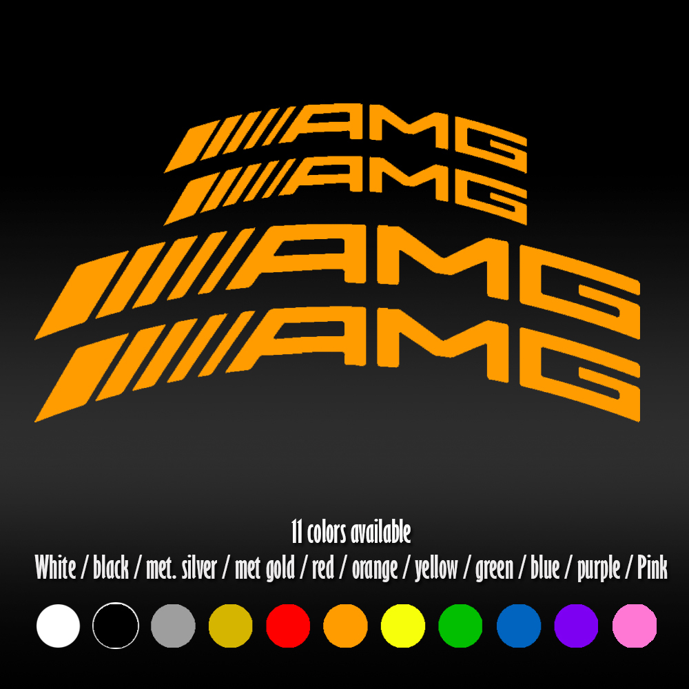 5" Curve AMG Mercedes Benz BBK Big Brake Caliper High Temp Vinyl Decal ...