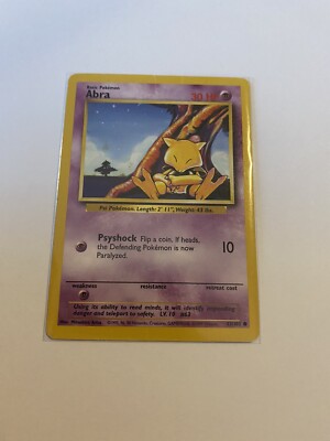 ABRA - Base Set - 43/102 - Common - Pokemon Card - Unlimited Edition ...