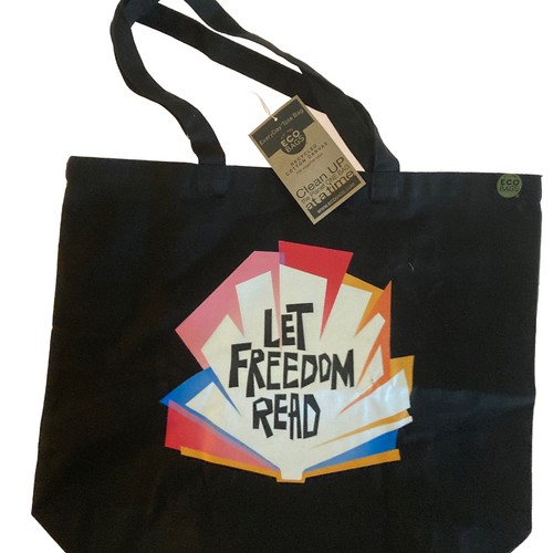 Ecobags “Let Freedom Read” tote Bookbag Banned Books Black Recycled ...
