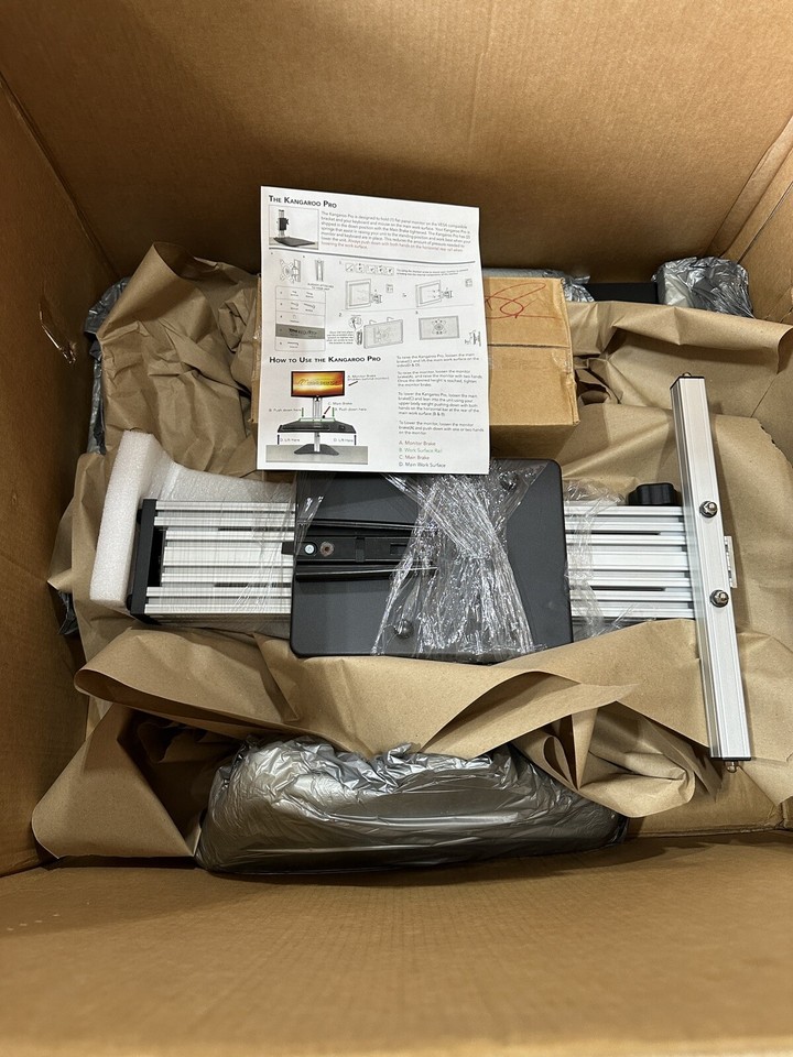 ERGO DESKTOP Kangaroo Pro Sit And Stand Workstation Black 15lb Load | eBay