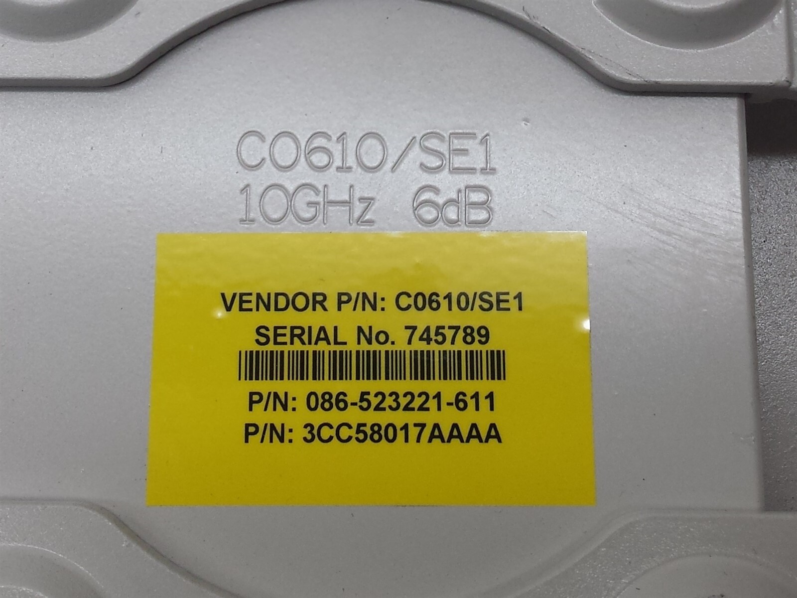 ALCATEL-LUCENT+9500-MPR+ODU+COUPLER+10GHZ+6dB+SLIP-FIT+3CC58017AAAA ...