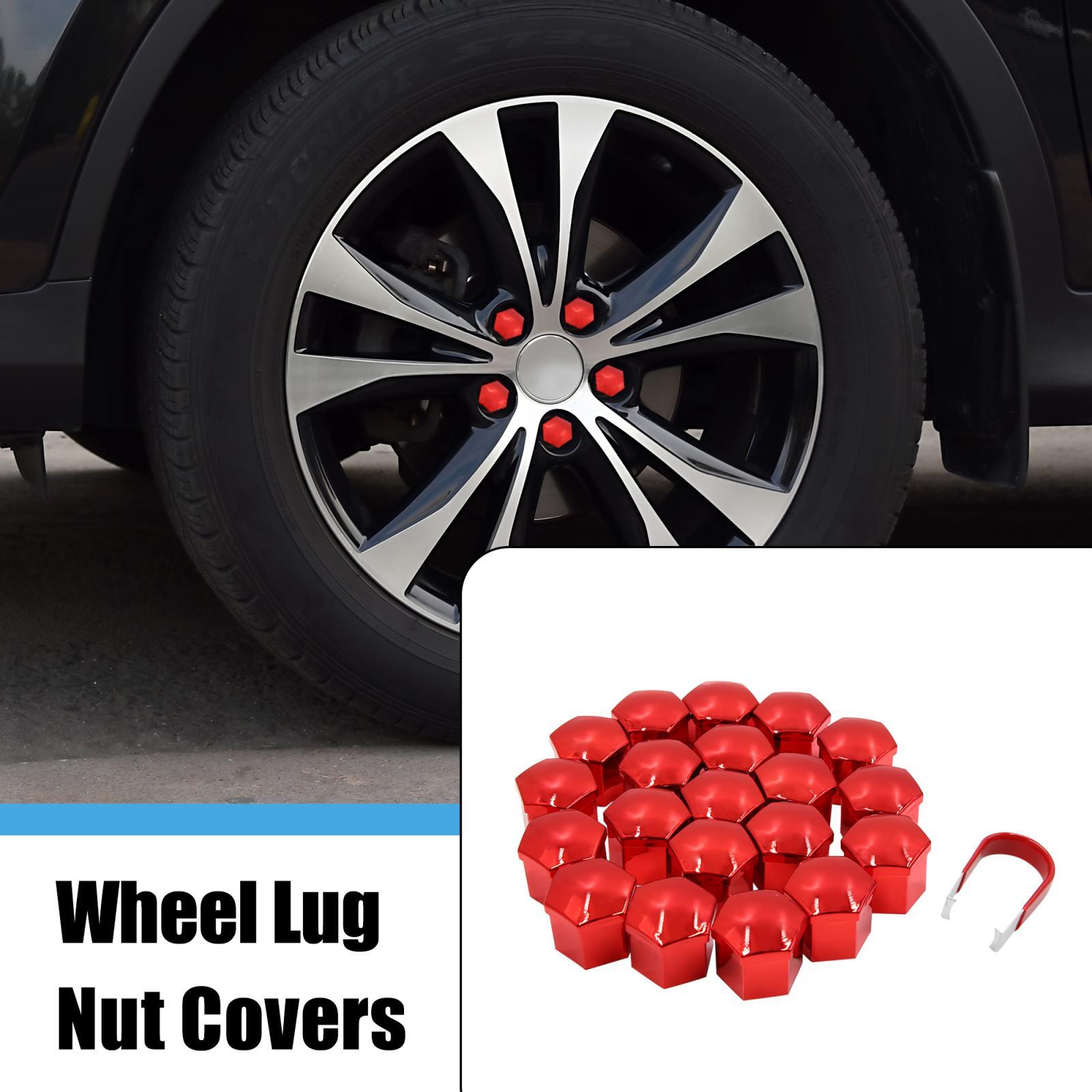 20pcs Red 21mm Car Wheel Lug Nut Cap Tyre Hub Screw Bolt Dust Cover ...