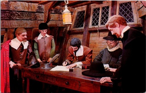 Plymouth Massachusetts Ma Postcard Pilgrims Thanksgiving - Mayflower ...