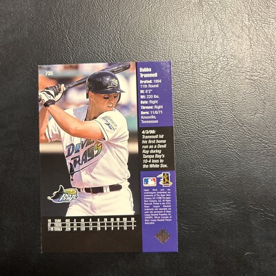 Cno 1998 Upper Deck #735 Bubba Trammell, Tampa Bay Rays Diamond Debut ...