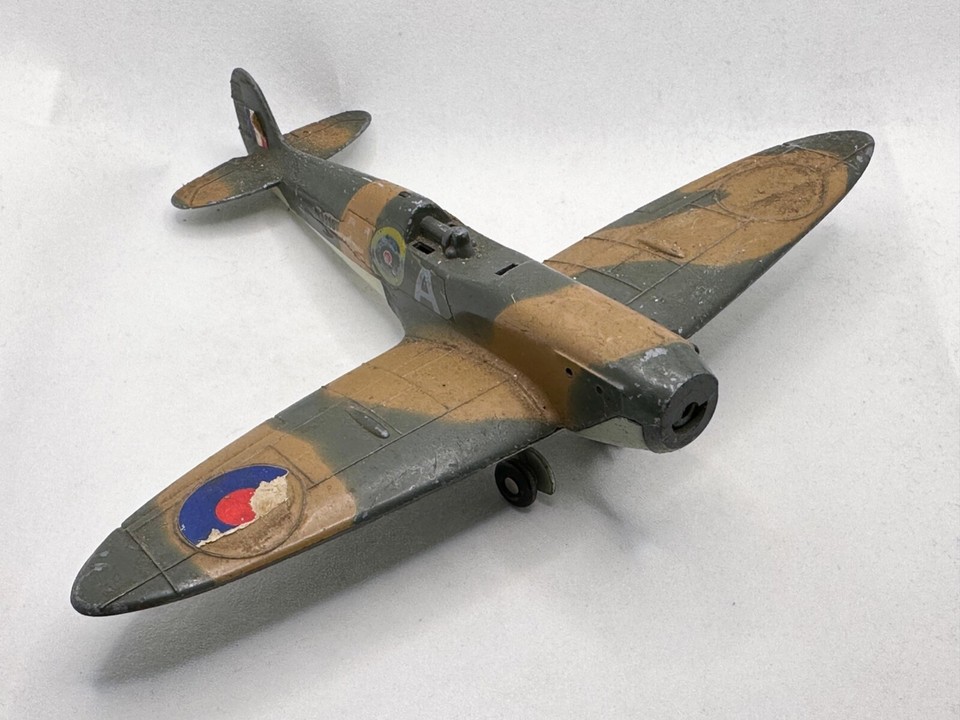 RARE DINKY TOYS 719 RAF SUPERMARINE SPITFIRE MK2 WW2 FIGHTER AEROPLANE ...