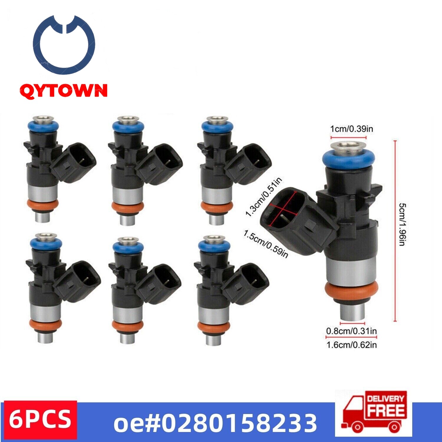 Set of 6 Fuel Injectors For Dodge Ram For Jeep For Chrysler 3.6L ...
