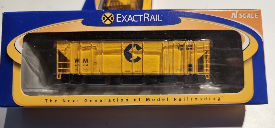 ExactRail N Scale P-S 4427 cu.ft. Grain Hopper Chessie WM #4674 | eBay