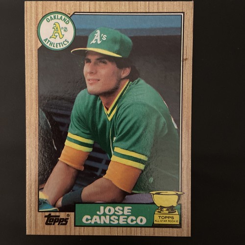 1987 Topps Jose Canseco Oakland Athletics #620 Baseball Card Error ...