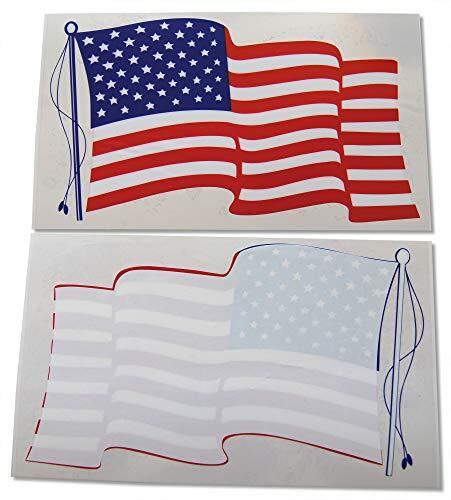 Large American Flag Patriotic Military Static Cling Window Set Includes ...