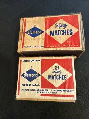 2-Vintage Diamond 2 cent Safety Matches Matchbox . | eBay