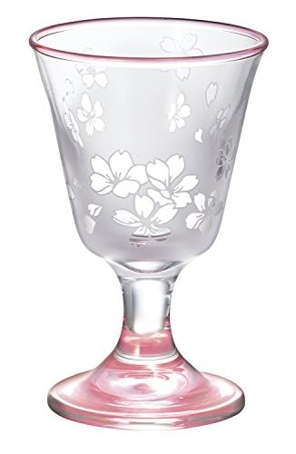 Otsuka Glass Cherry Blossom Dance Glass Cold Sake with Base 16-754-5 ...