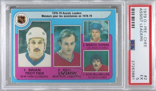 1979 O-Pee-Chee League Leaders Marcel Dionne Bryan Trottier Guy Lafleur ...