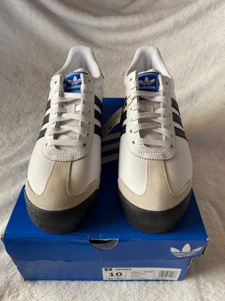 Adidas Men’s 10 White Black Originals Samoa Sneakers 675033 New | eBay ...