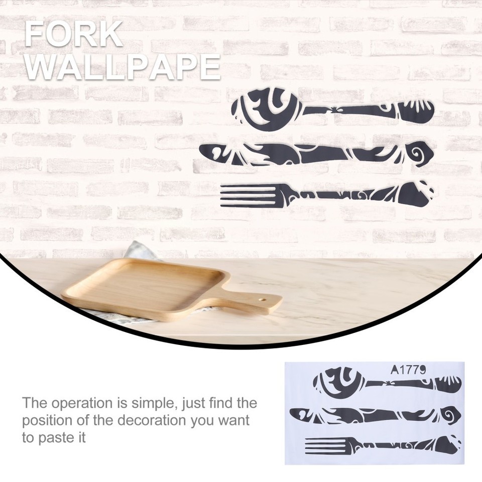 1pc Knives Wall Sticker Creative Wallpaper Removable Wall Decal For ...