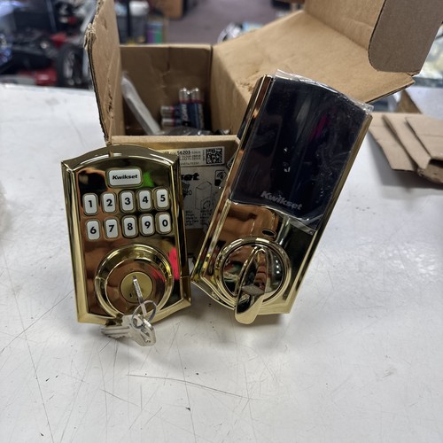 New Kwikset 98935-003 Home Connect 620 Smart Keypad Lock With Keys Gold ...