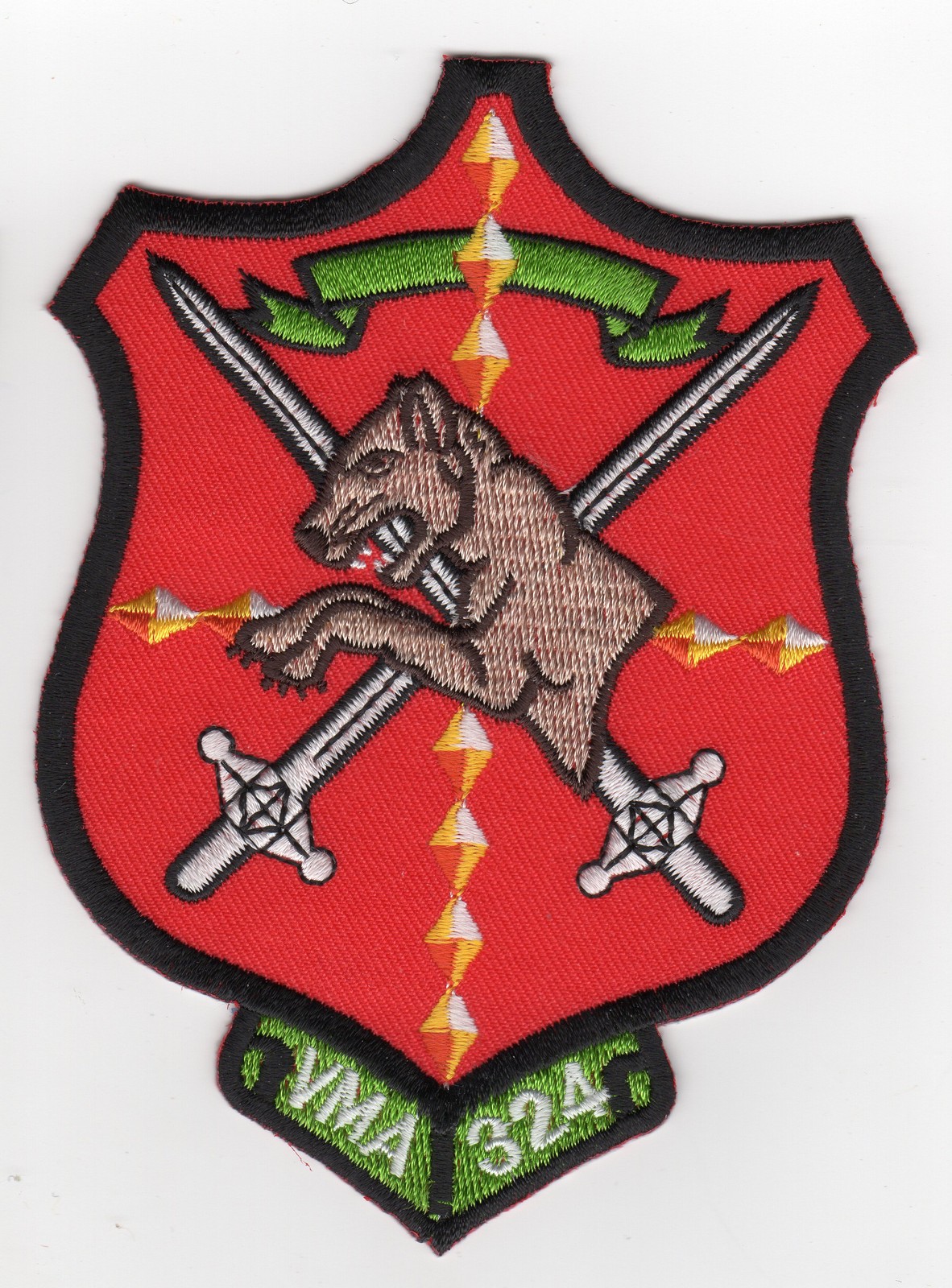 VMA 624 - Swords, Red (Marine Squadron Attack Sqd) BC Patch Cat. No ...
