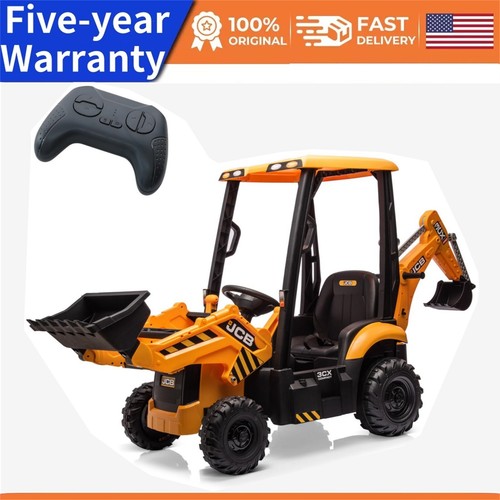 4 in 1 Ride On Toys Excavator & Bulldozer 12V Kids Electric Vehicle ...