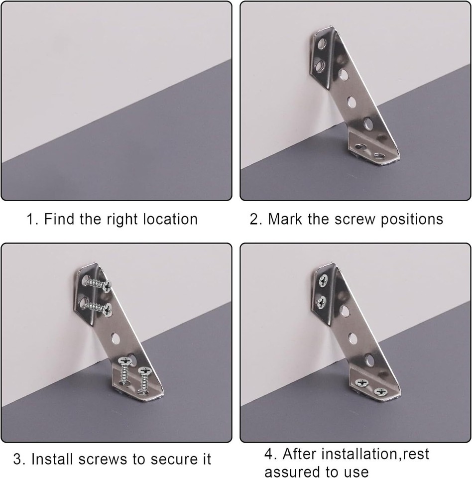 Universal Furniture Angle Fasten Corner Connector Stainless Steel ...