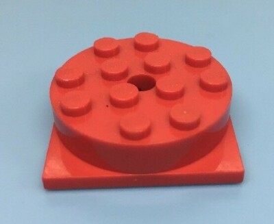 Vintage Lego Classic Town Red 4x4 turn plate Turntable 6382 Fire Engine ...