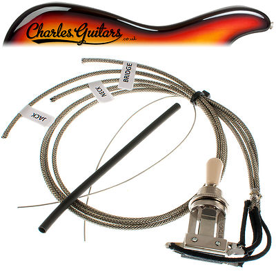 SWITCHCRAFT SHORT SHAFT PRE-WIRED SWITCH WITH BRAIDED WIRE (CH14007 ...