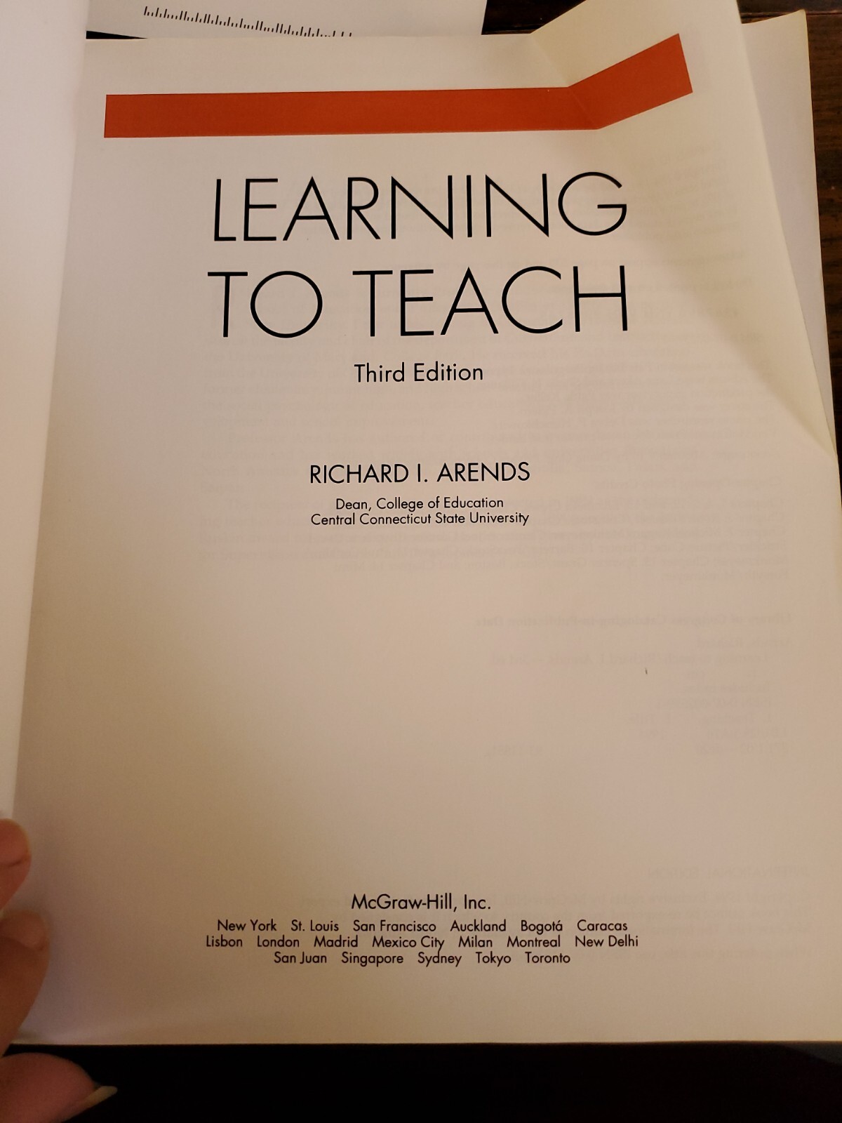 Learning to Teach by Richard I. Arends (1993, Paperback) 9780070025998 ...