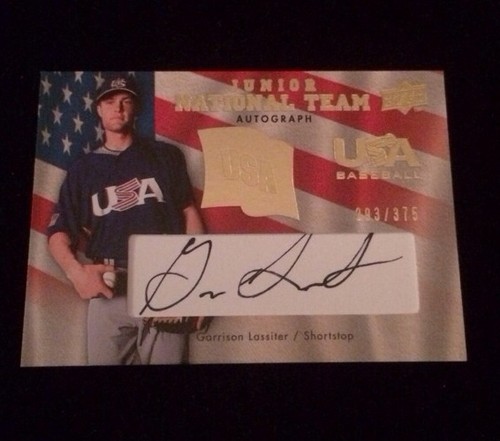 GARRISON LASSITER 2008 UPPER DECK USA Autographed Signed AUTO Card USJR ...