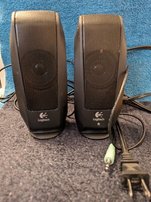 Logitech S120 S-00024 Powered Desktop PC Multimedia Speakers Excellent ...