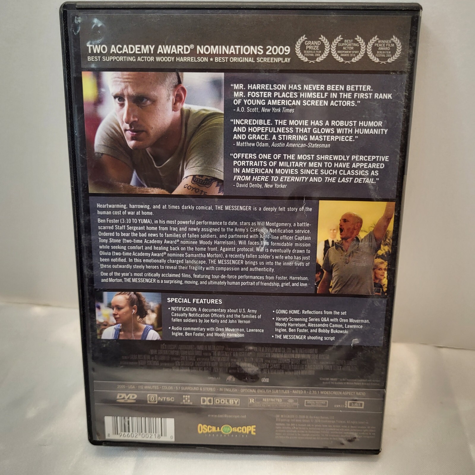 The Messenger DVD 2009 Ben Foster Woody Harrelson Samantha Morton ...