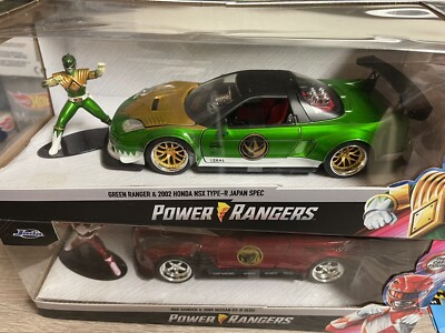 Jada Power Rangers Lot/Set of 2 Red/Green Diecast Cars & Figures 1/24 ...