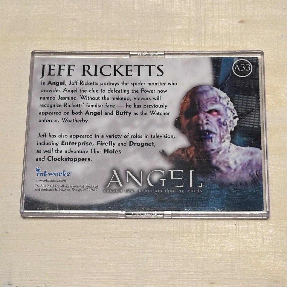 Angel Inkworks Autographed Card A33 Jeff Ricketts as Spider Monster ...